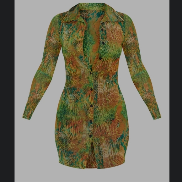 PrettyLittleThing | Dresses | Pretty Little Things Multi Snake Print ...